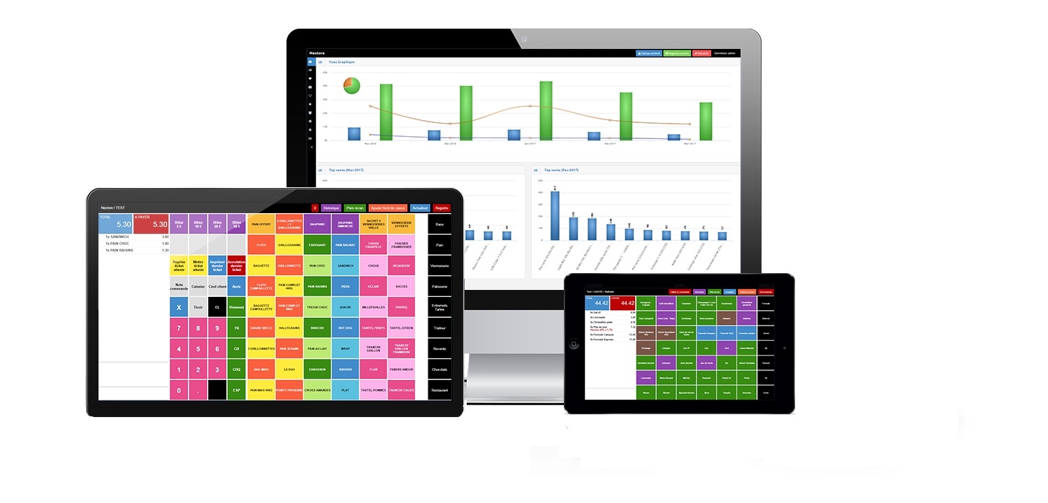 Nextore – Système d'encaissement connecté – Caisse tactile